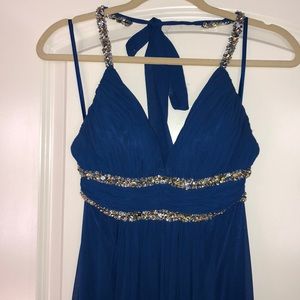 Dresses | Royal Blue Halter Prom Dress | Poshmark